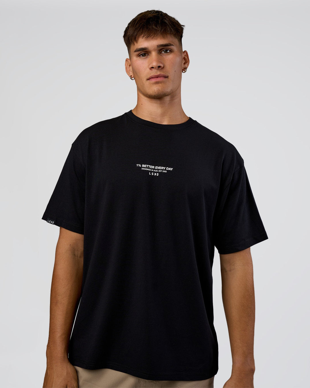 1% Better Every Day EST FLXCotton Oversized Tee - Black | LSKD – LSKD US