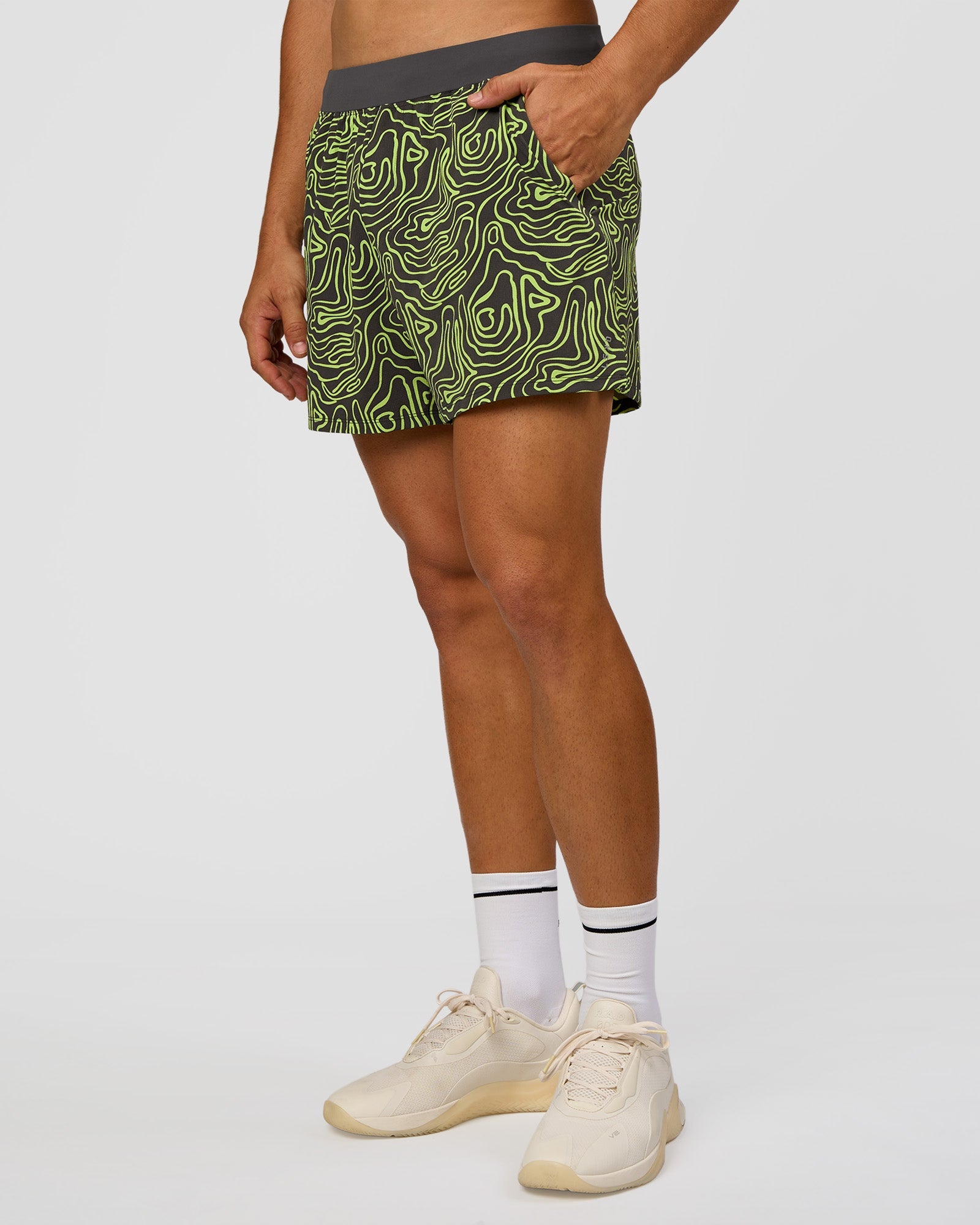 Functional Training 5" Short - Friction Print Hyper Green | LSKD – LSKD US