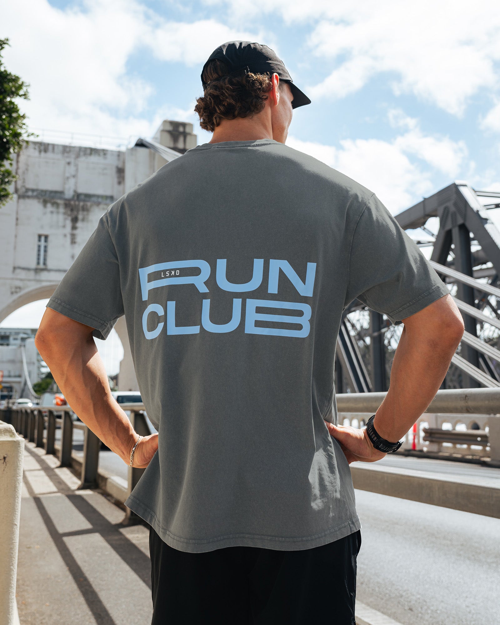 Runner's FLXCotton Oversized Tee - Dark Storm Washed-Open Air | LSKD ...