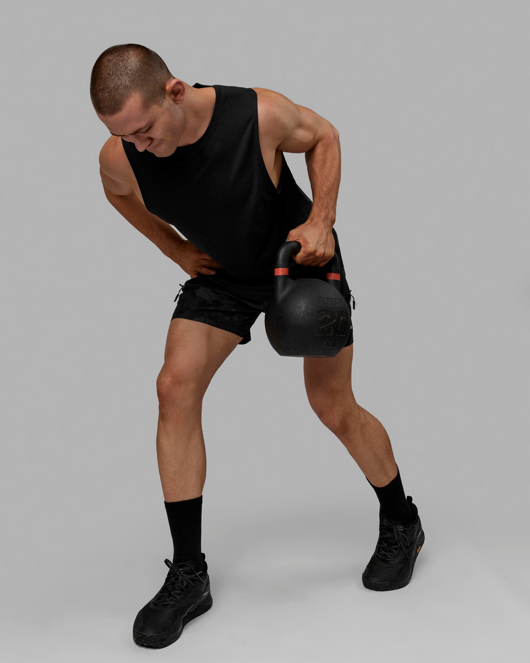 Mens AeroFLX+ Seamless Muscle Tank - Black Marl | LSKD – LSKD US