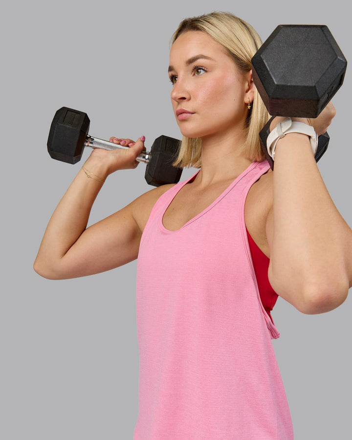 Womens AeroFLX+ Drop Armhole Seamless Tank - Candy Pink | LSKD – LSKD US