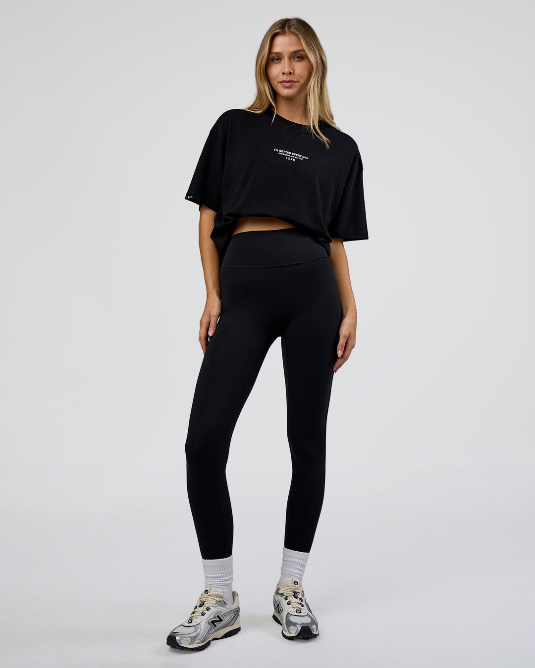 1% Better Every Day EST FLXCotton Oversized Tee - Black | LSKD – LSKD US