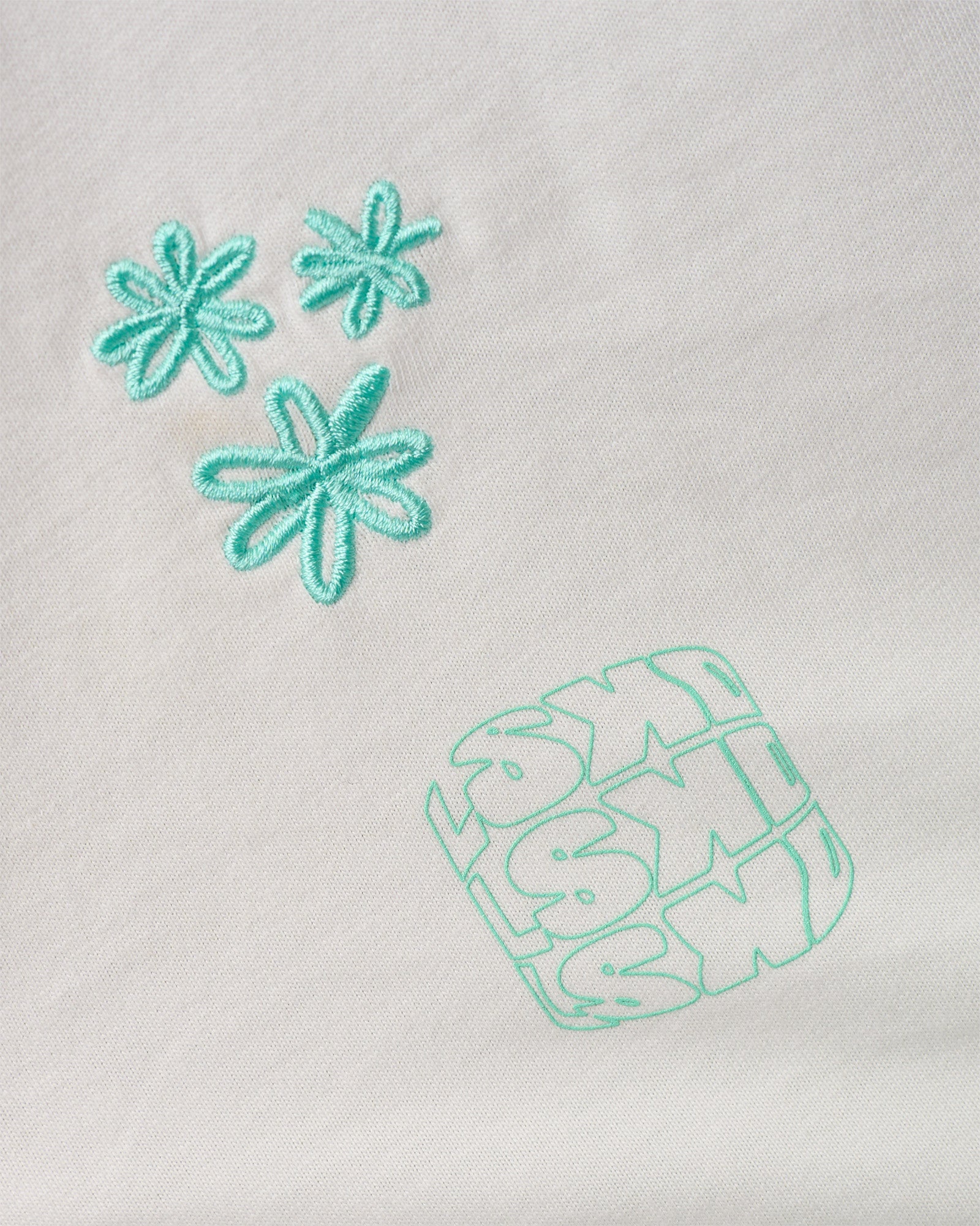 Sticker Heavyweight Oversized Tee - Off White-Jelly Mint | LSKD – LSKD US