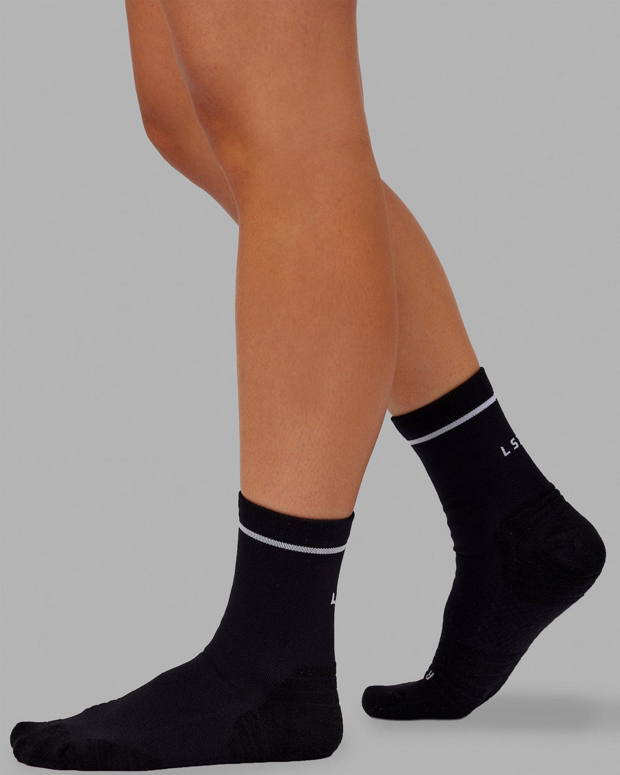 Fast Performance Quarter Socks - Black-White | LSKD – LSKD US